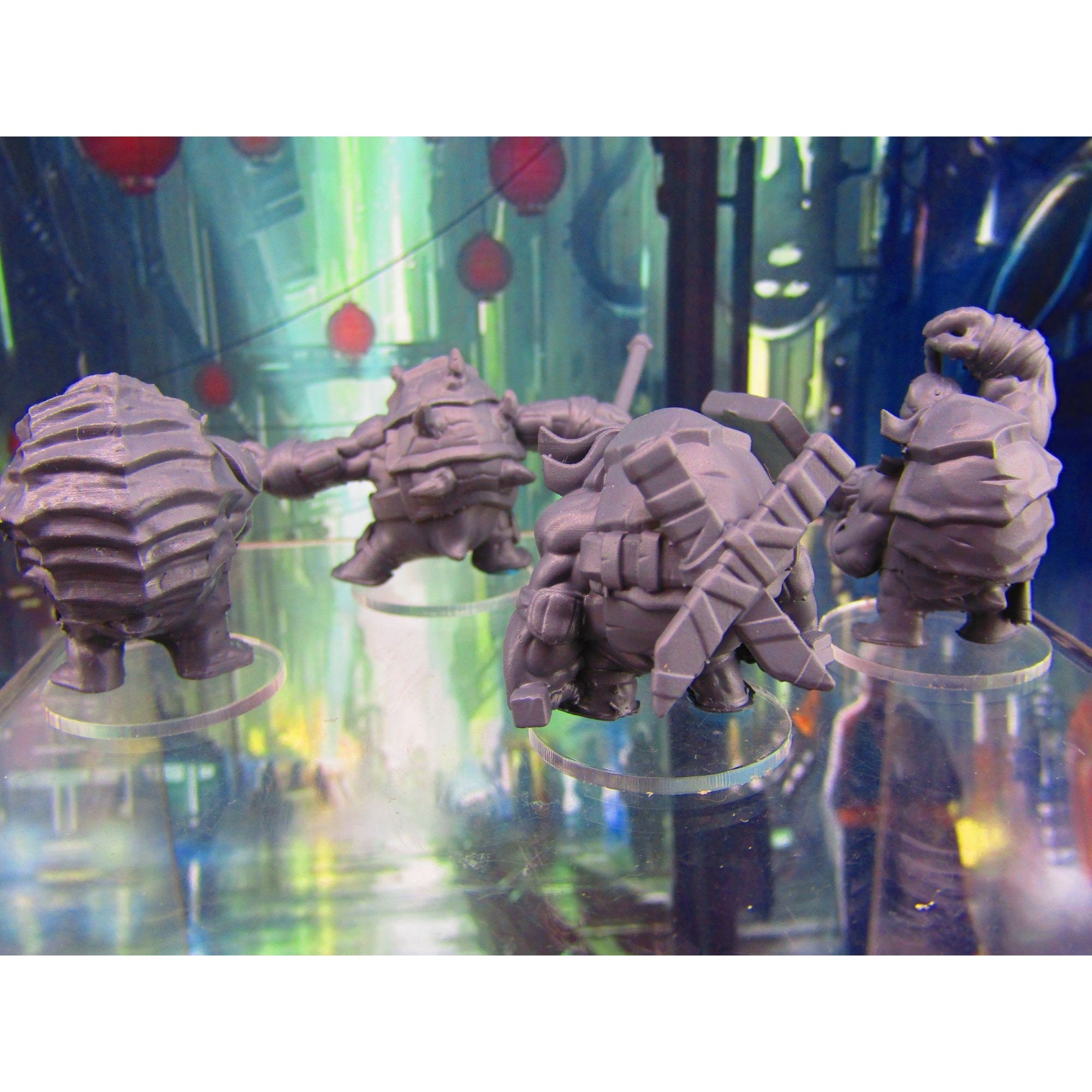 4pc Tortle Ninja Team Turtle Man Race Mini Miniature Figure 3D Printed ...
