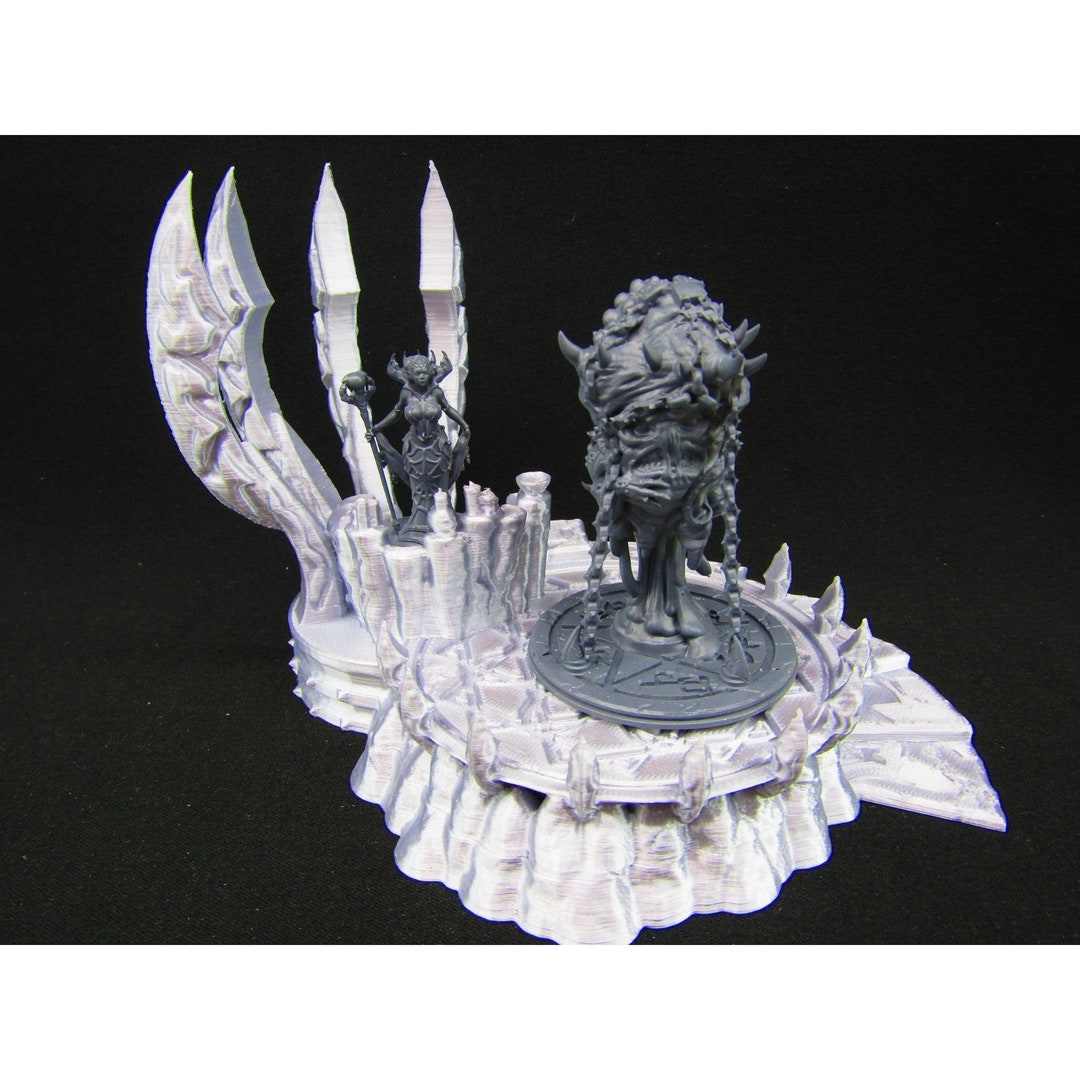 Evil Summoning Circle W Dark Priestess and Chained Ichor Demon Scatter ...