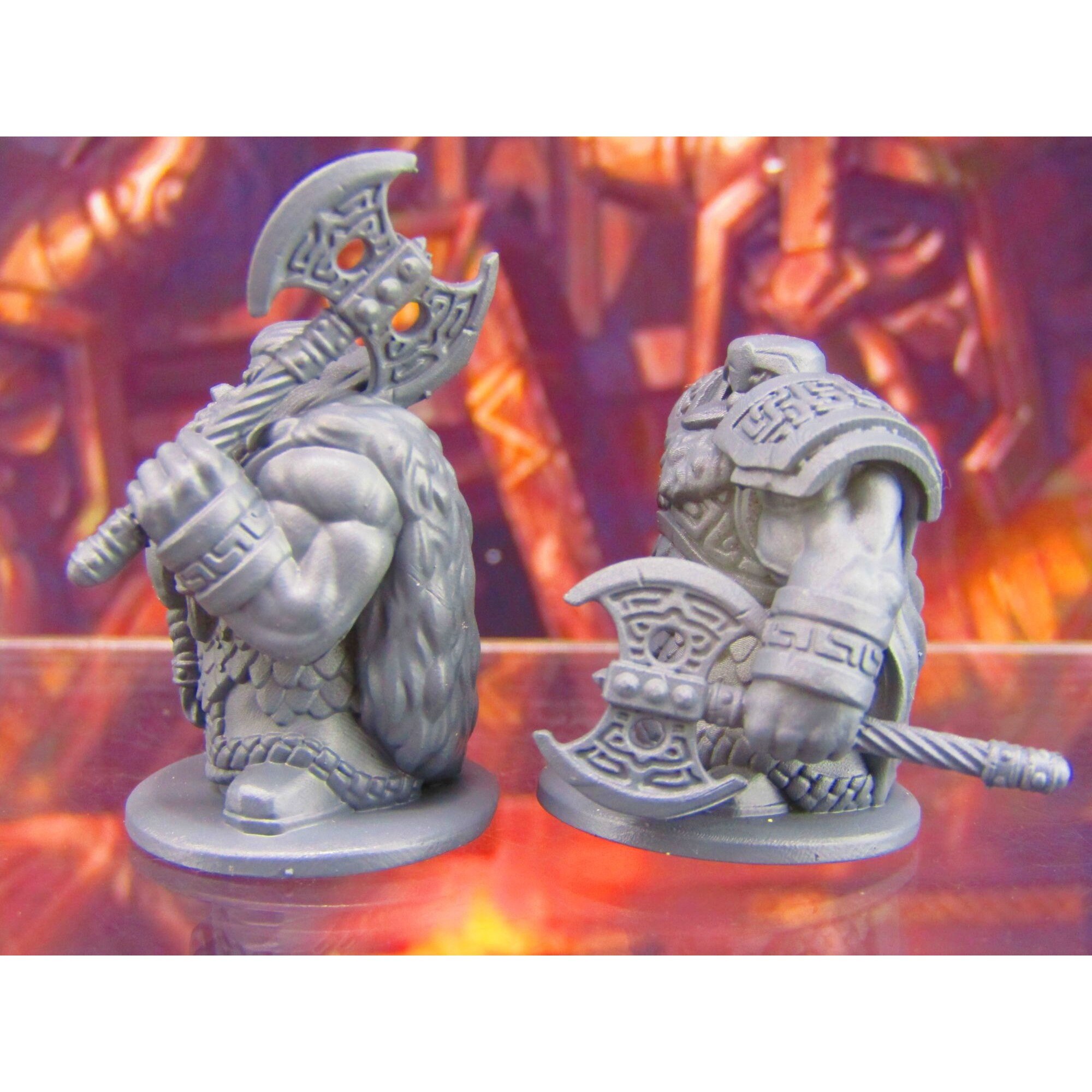 Dwarven Guard Pair Mini Miniature Figure 3D Printed Model - Etsy