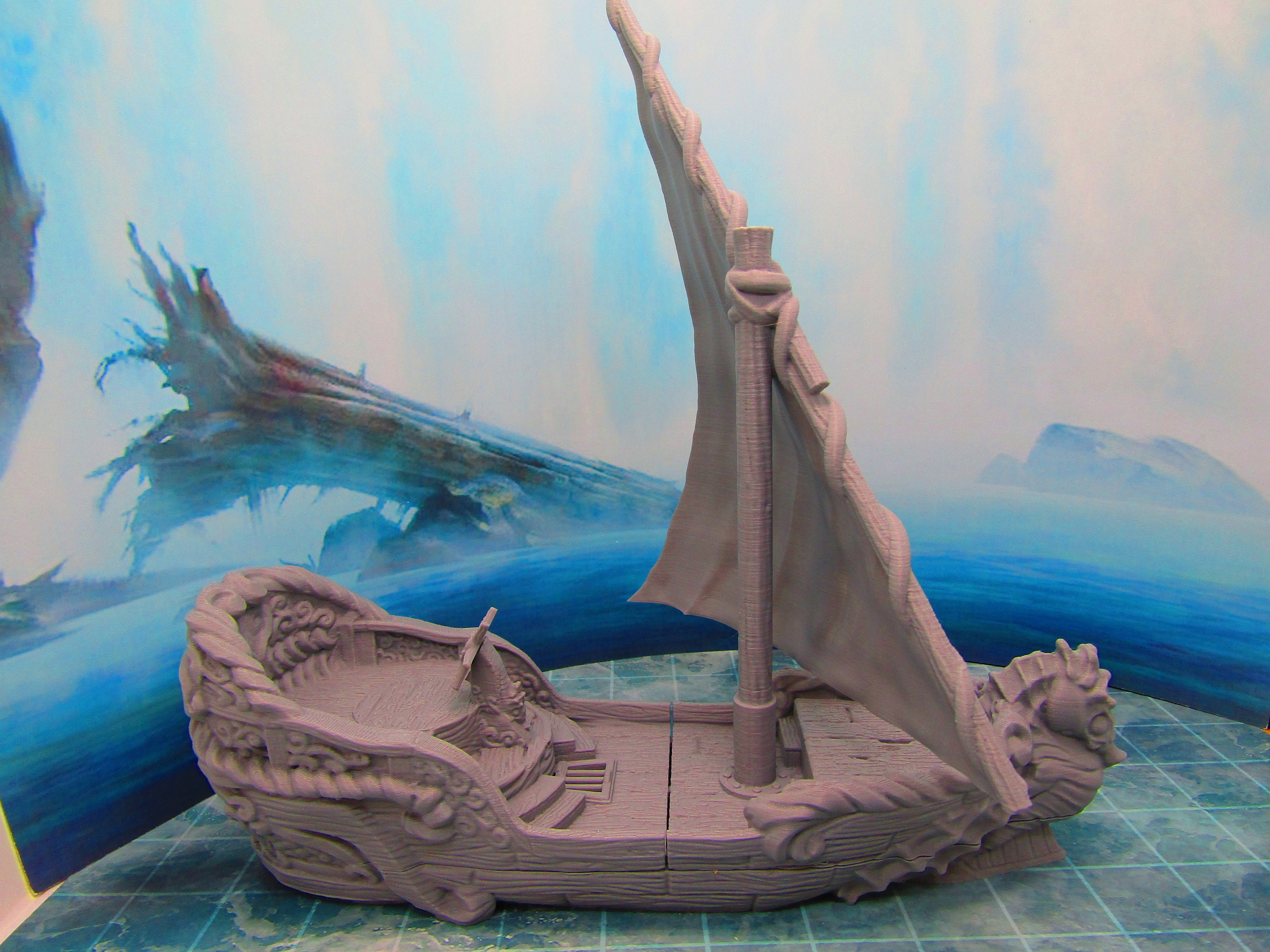 Maiden's Gambit Pirate Ship Sail Boat Scatter Terrain Scenery 3D ...