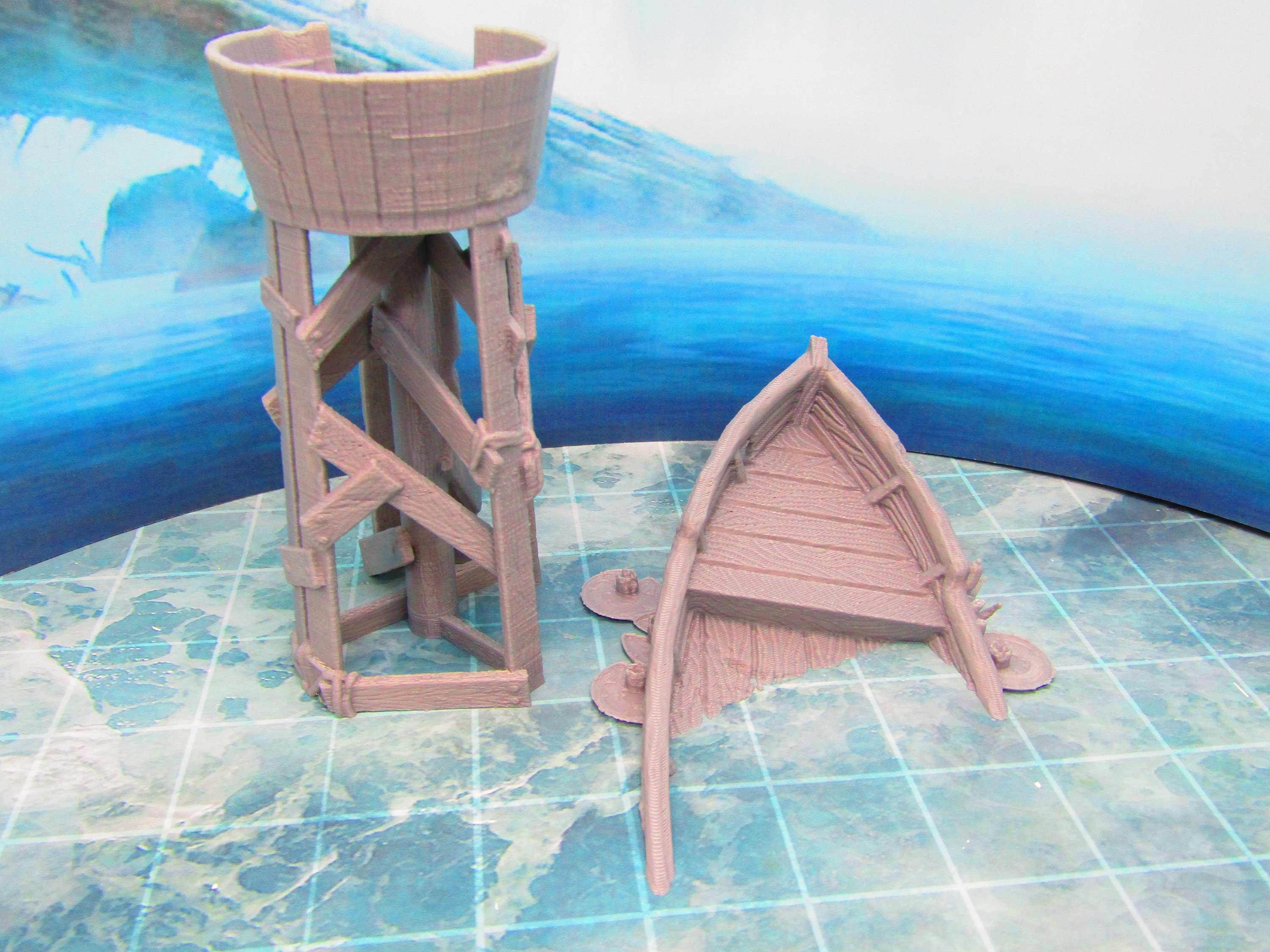 Sunken Boat W/ Crow's Nest Watchtower Scatter Terrain | Etsy