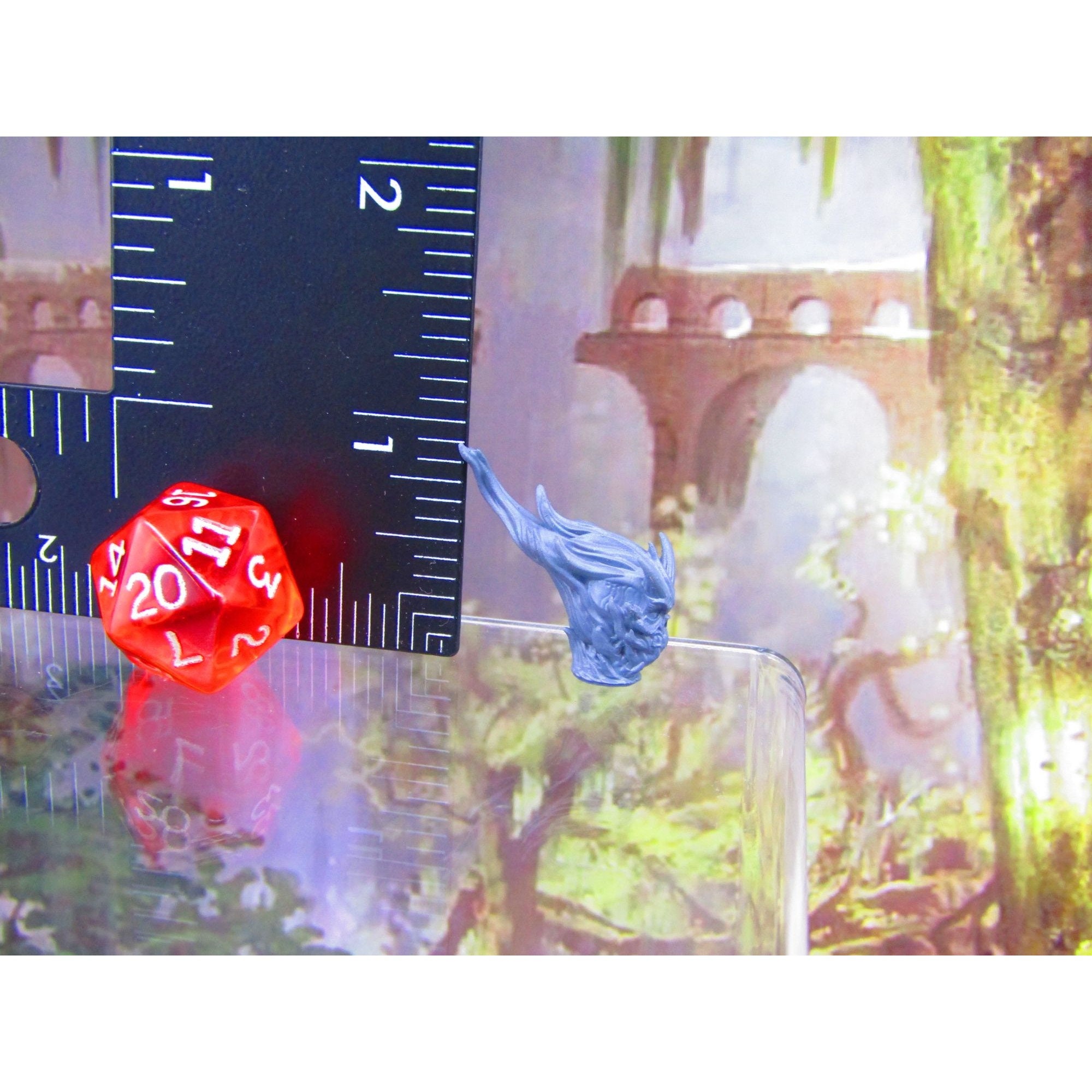 4pc Flaming Skulls Set Mini Miniatures 3D Printed Resin Model Figure 28 ...
