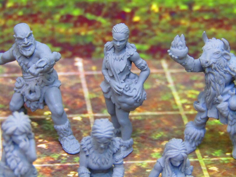 11pc Prehistoric Villager Tribe Set Mini Miniature 3D Printed Figure ...