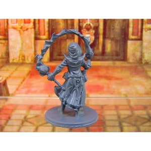 Dark Elf Sorceress Wizard W/ Wand Mini Miniature Figure 3D Printed ...