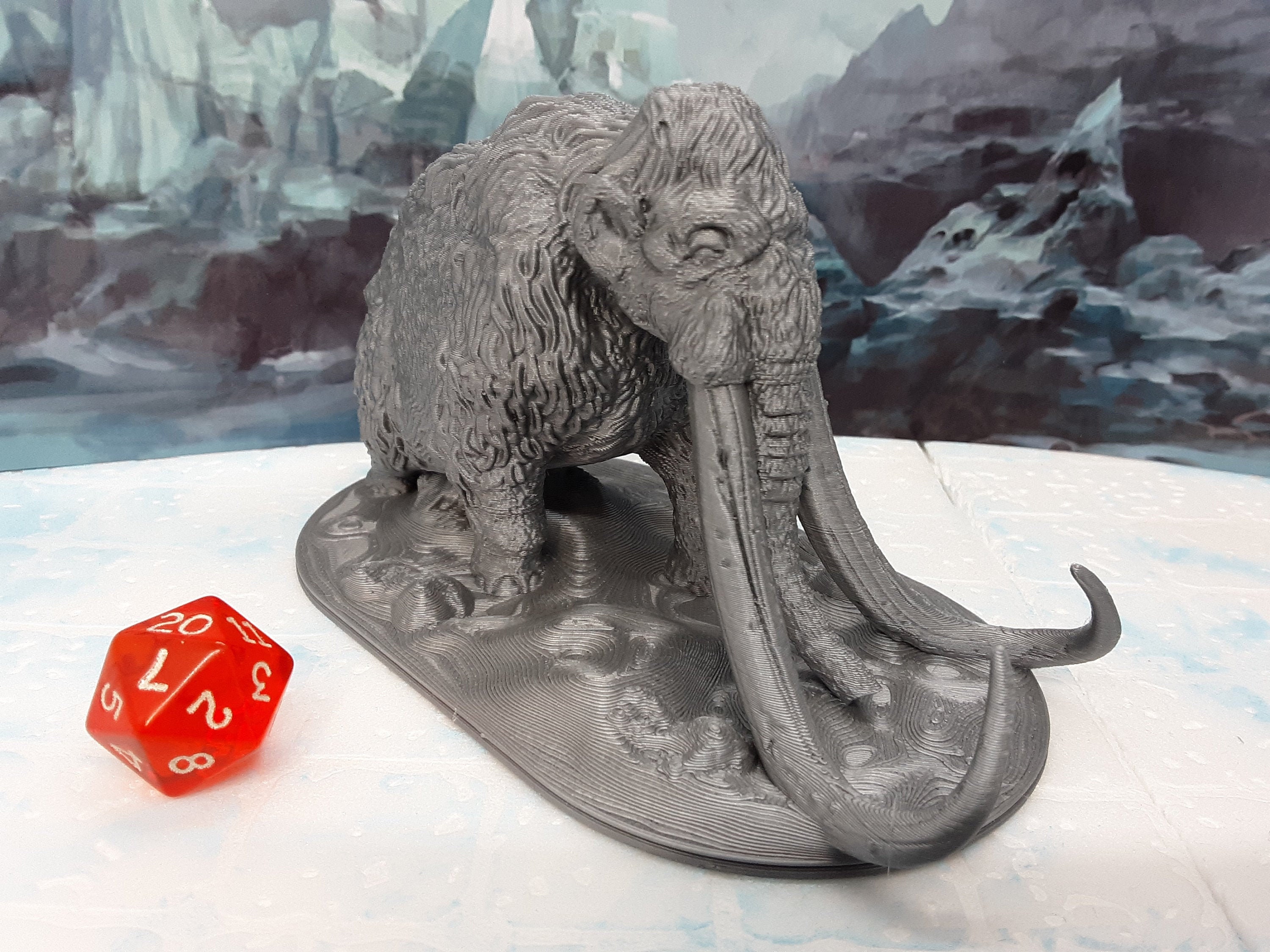 Miniature Model Dire Woolly Mammoth- Dungeons and dragons 40k ...