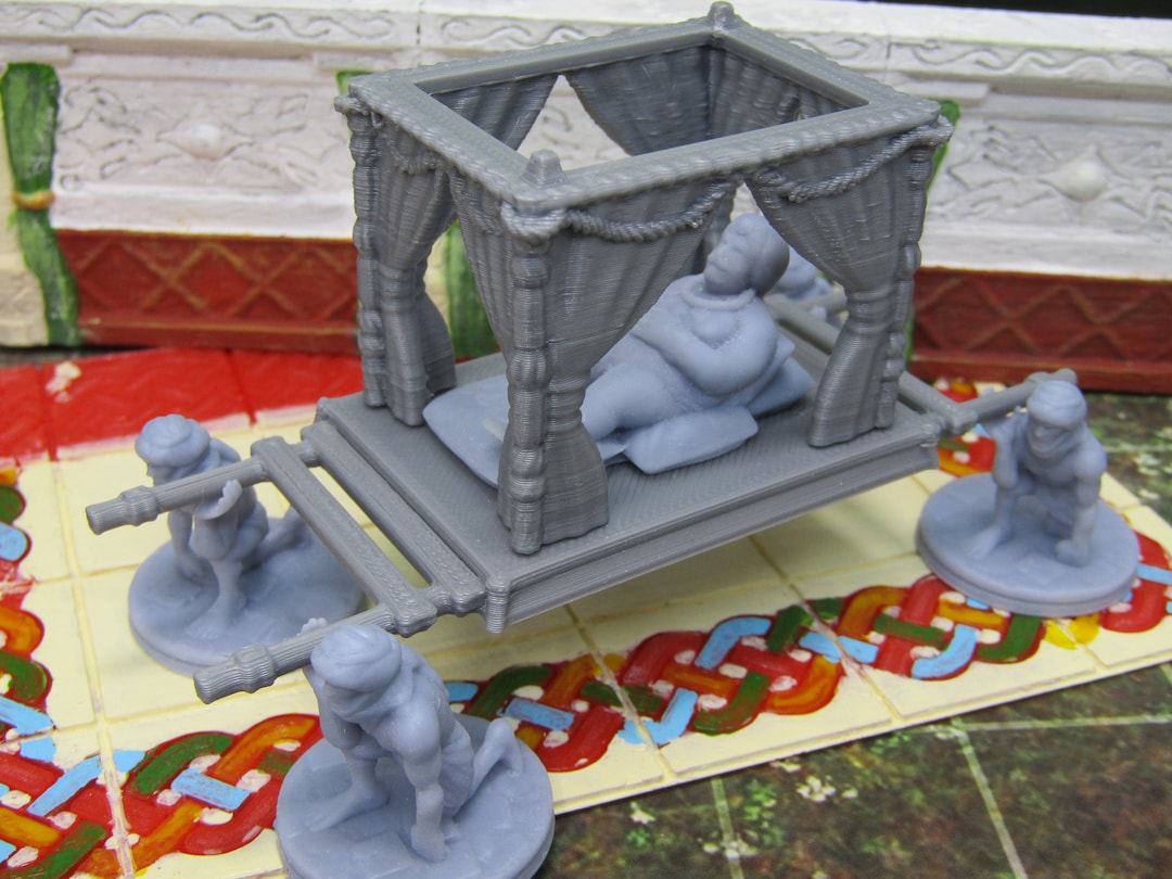 Sultan W/ Slaves and Palanquin Mini Miniature Figure Scenery Terrain 3D ...
