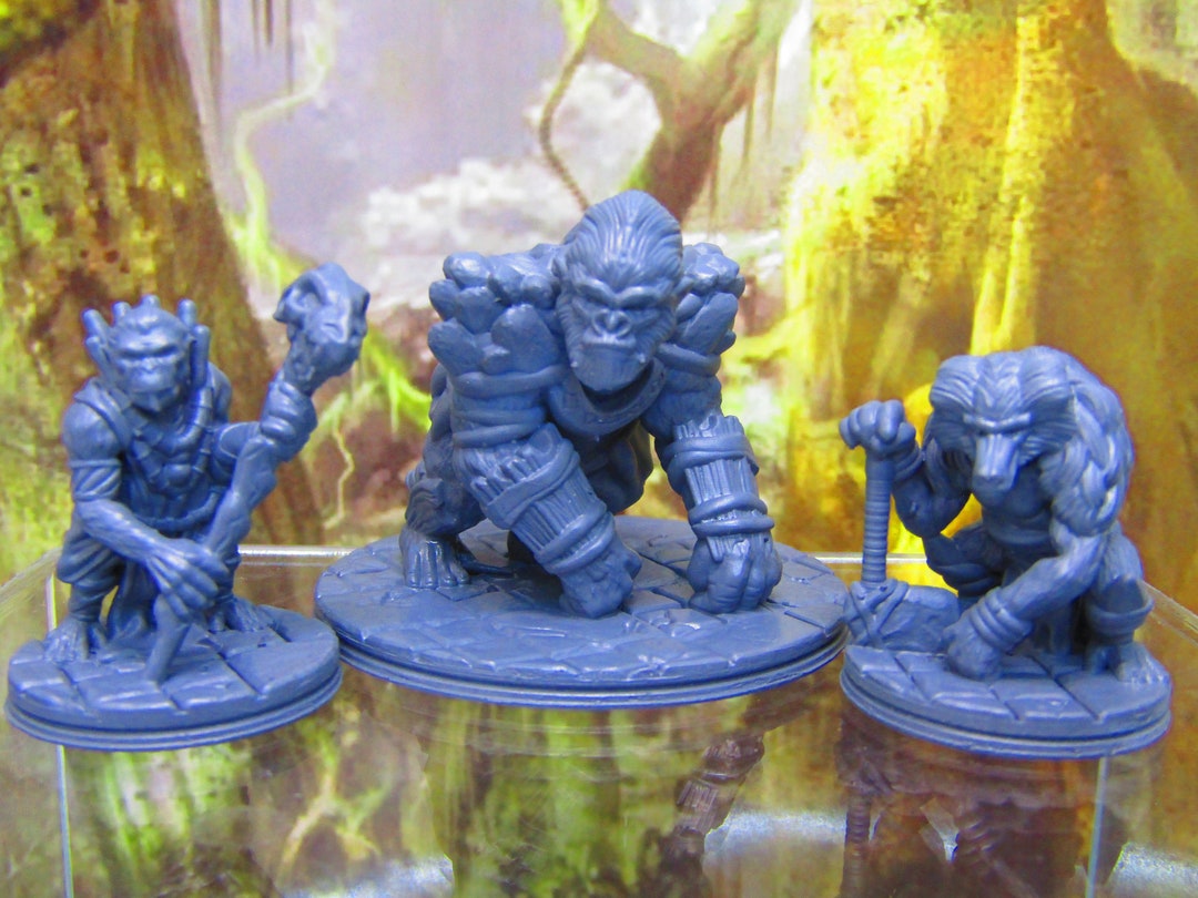 3pc Primate War Tribe Party Mini Miniature Figure 3D Printed Model 28 ...