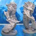 Merrow Merman Monster Sea Creature Pair Mini Miniature Figure 3D ...