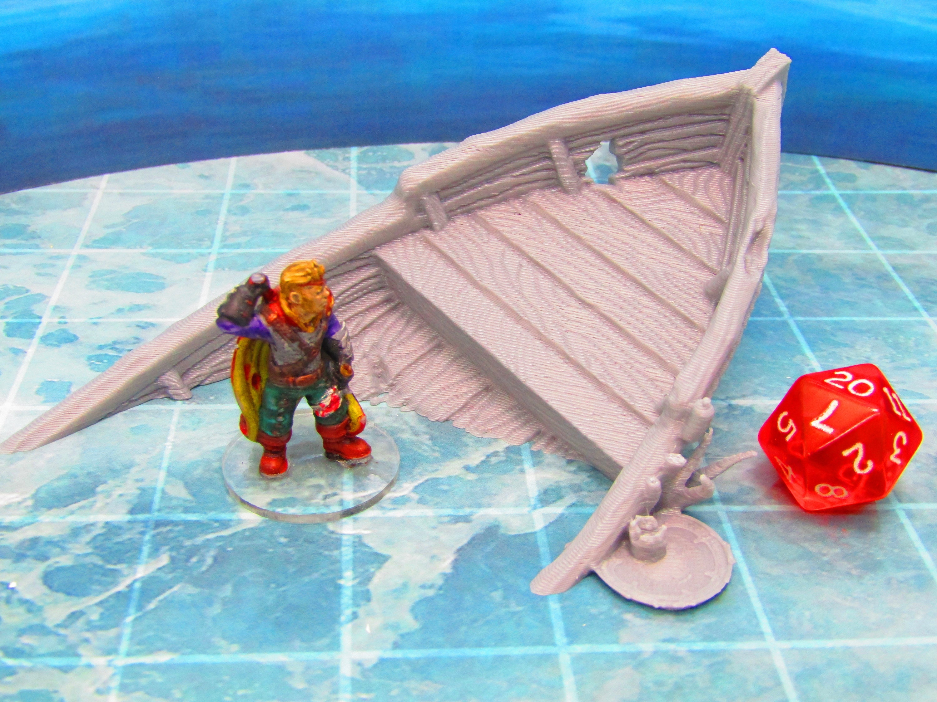 Sunken and Breaching Boat Ship Scatter Terrain Scenery 3D Printed Model ...