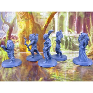 5pc Player Characters Dwarf, Elf, Half Orc, Half Elf, Human Mini ...