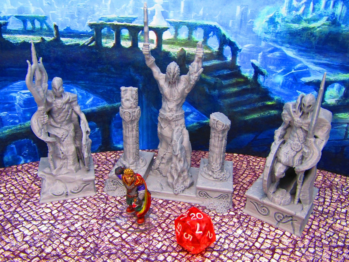 Atlantis Deep Sea Warrior Atlantean Statues Scenery Scatter - Etsy