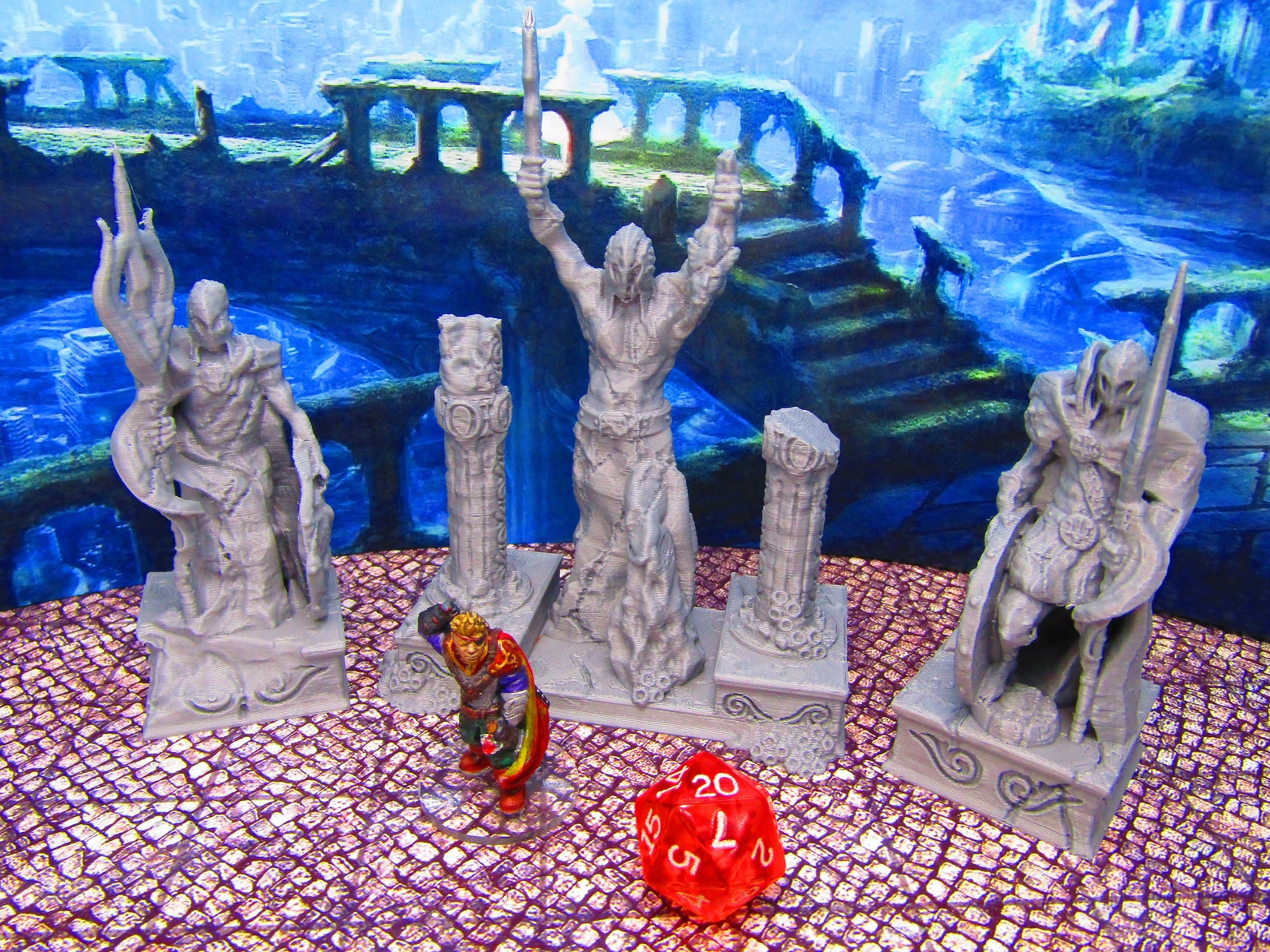 Atlantis Deep Sea Warrior Atlantean Statues Scenery Scatter - Etsy