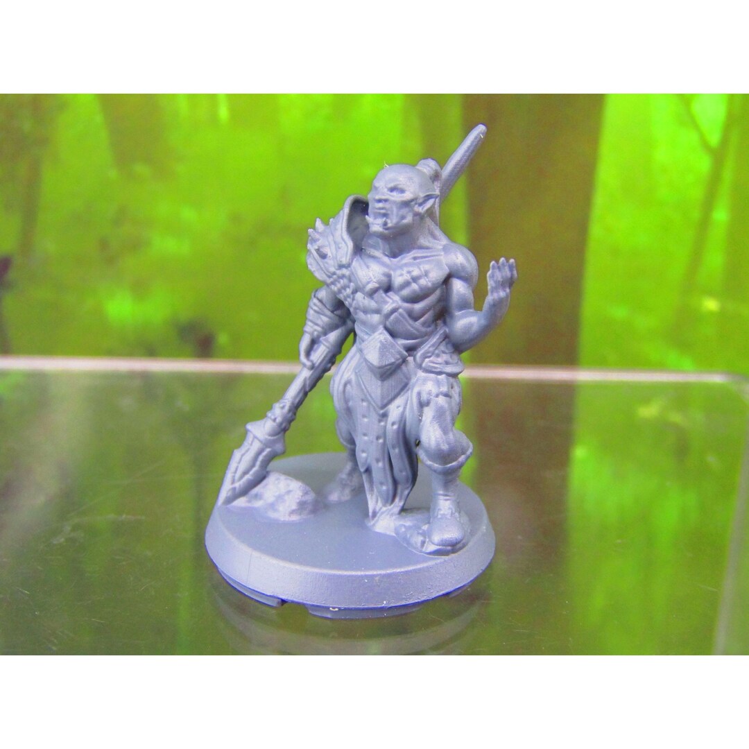 Orc Spearman Fighter Mini Miniatures 3D Printed Resin Model Figure 28 ...