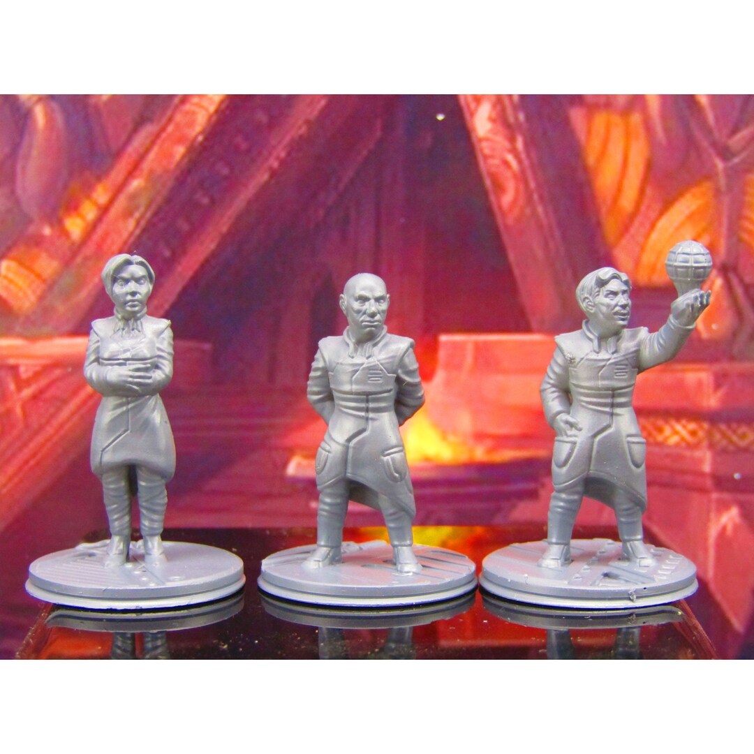3pc Sci Fi Scientist Professor Set Mini Miniature Model Character ...