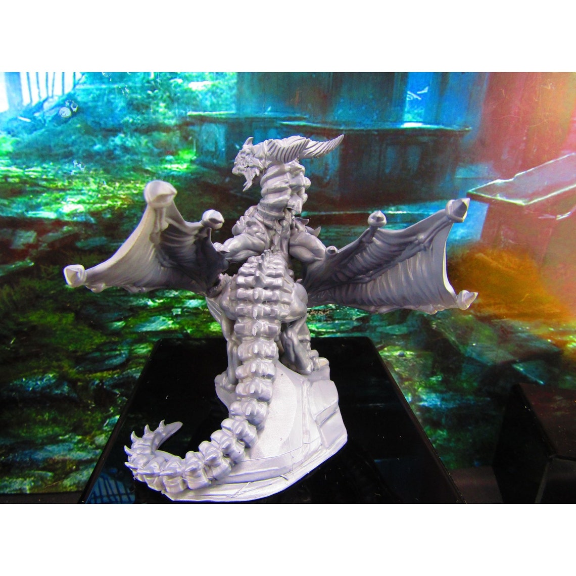 Undead Skeletal Dracolich Dragon Mini Miniature Model | Etsy