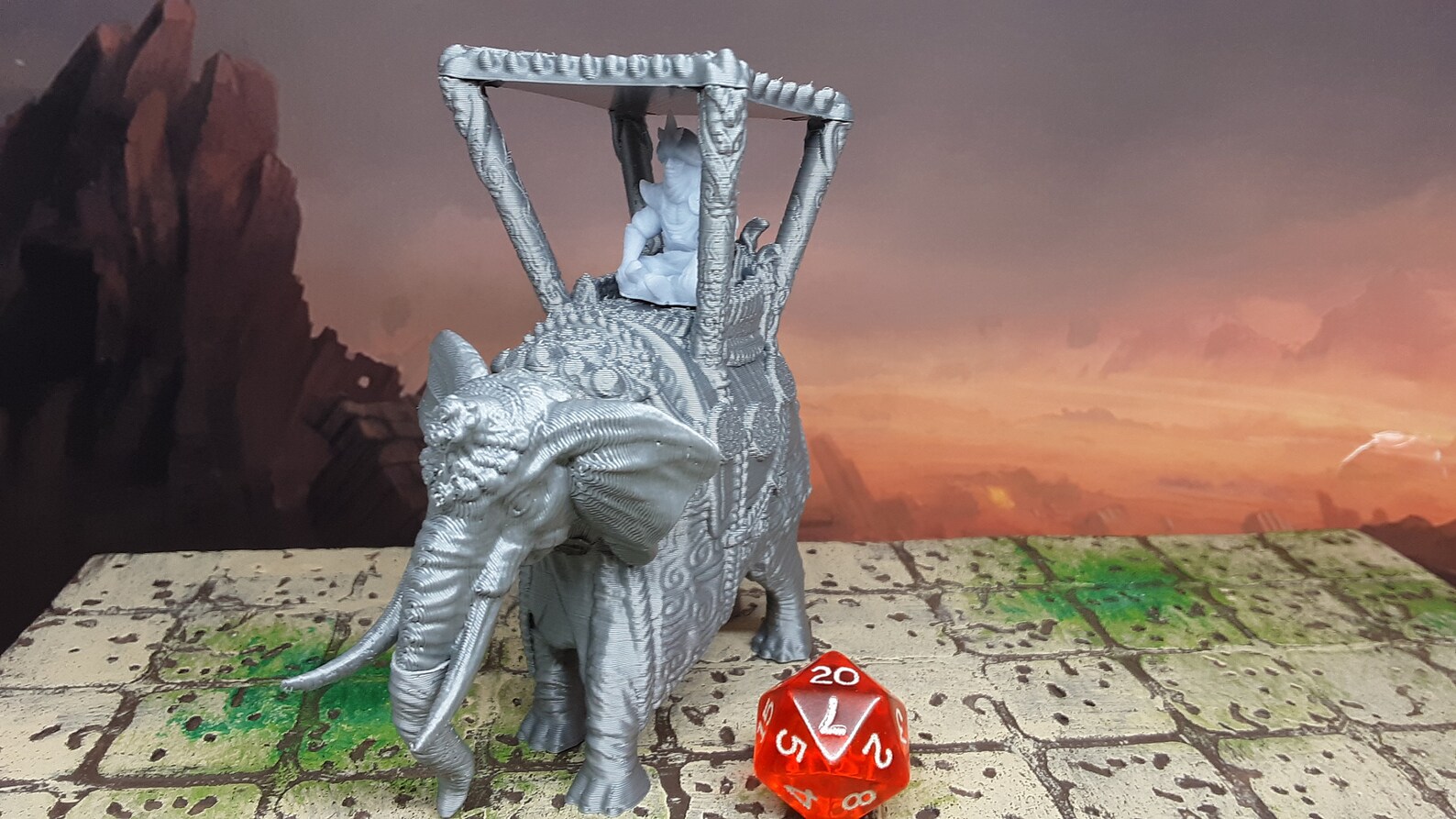 Howdah Saddled Riding Elephant With Arabian Prince Mini | Etsy