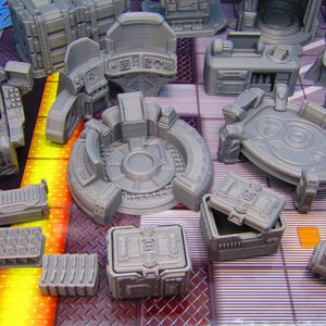 24 Piece Space Star Ship Terrain Scenery Miniature 3D Printed Model 28 ...