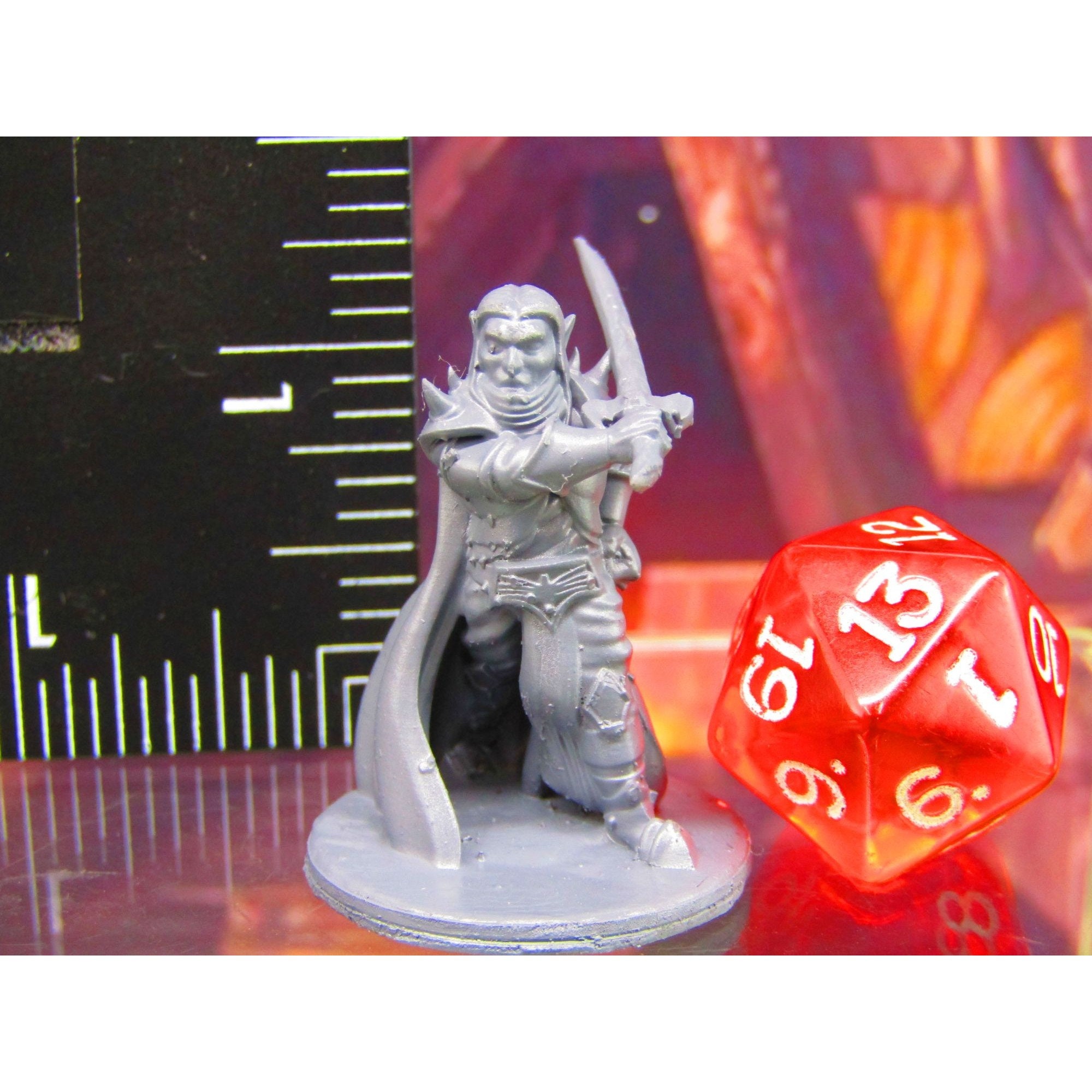 Dark Elf Male Caped Warrior Mini Miniature Figure 3D Printed Model 28 ...