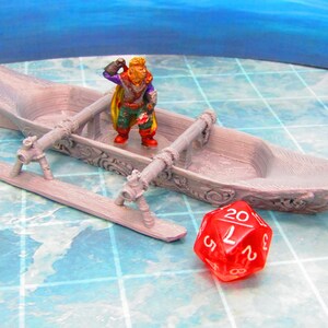 Canoe With Outrigger Boat Ship Scatter Terrain Scenery 3D Printed Model ...