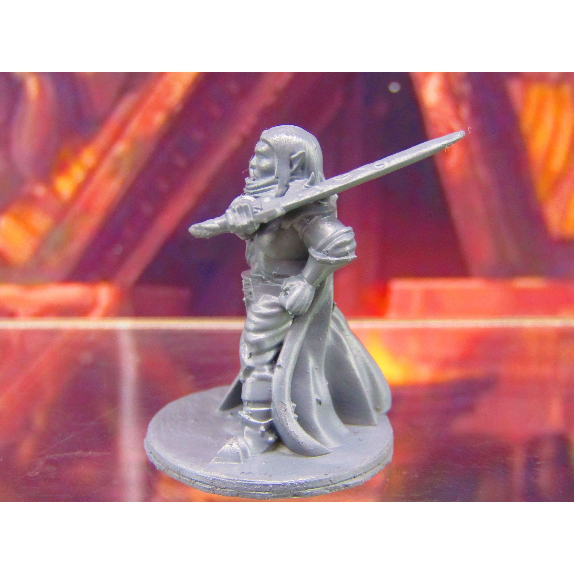 Dark Elf Male Caped Warrior Mini Miniature Figure 3D Printed Model 28 ...