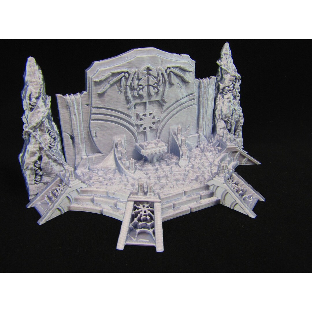 Spider Queen Throne and Dais Scatter Terrain Scenery 3D Printed Mini ...