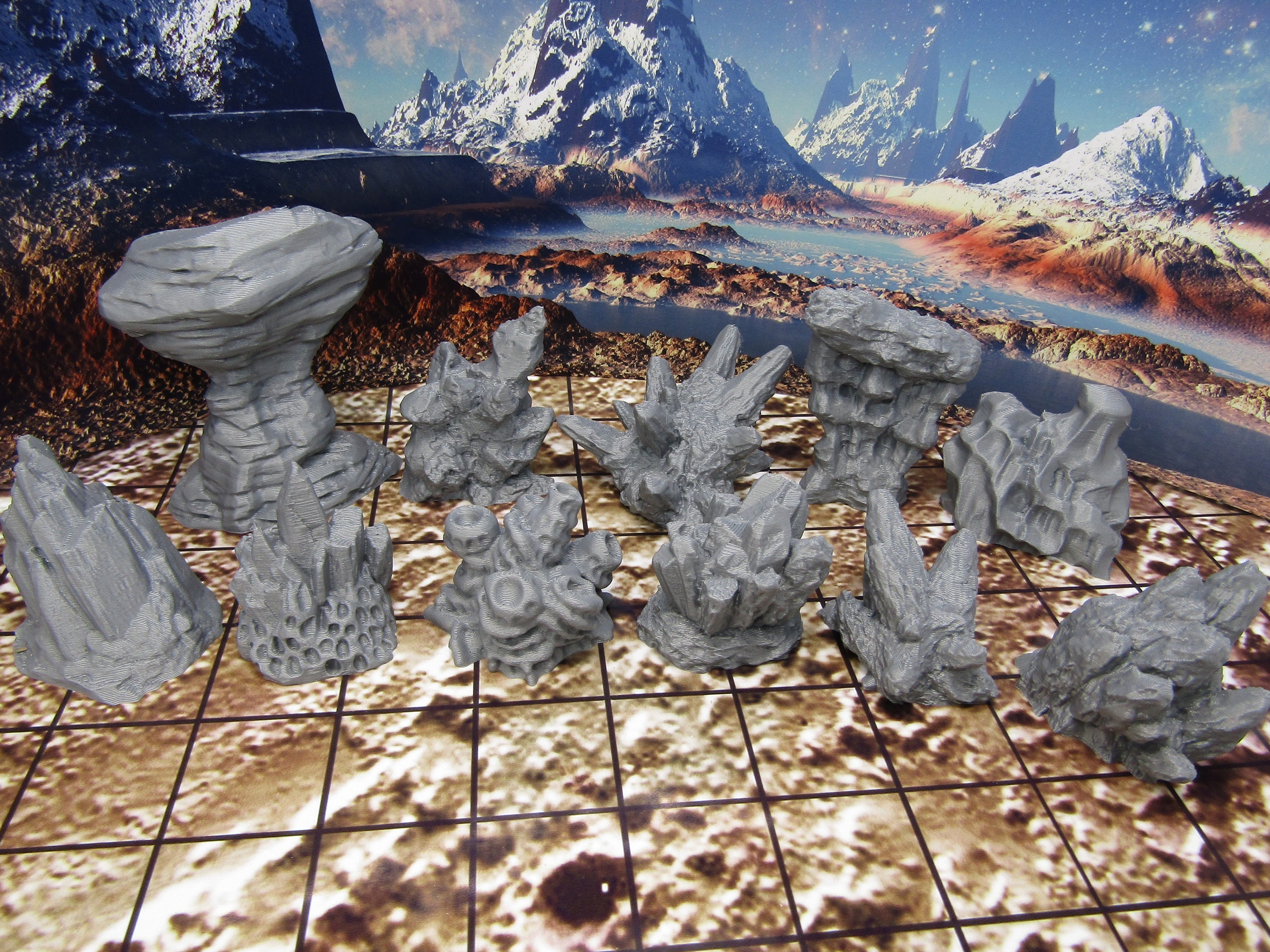 Alien Planet Rocks Scatter Terrain Scenery Mini Miniature 3D | Etsy