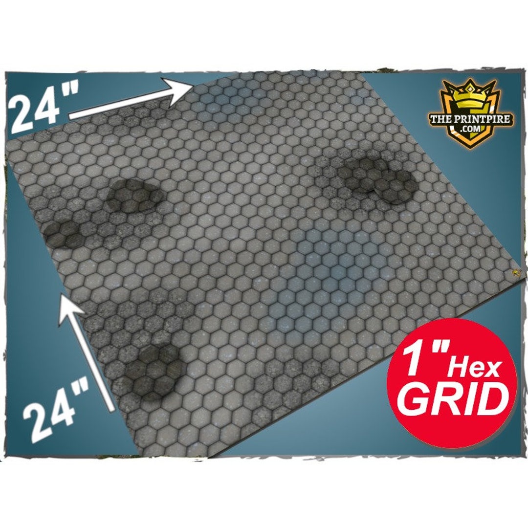 Cavern Cave 24 X 24 1 Hex Grid Paper Battlemat Battlegrid Map for ...