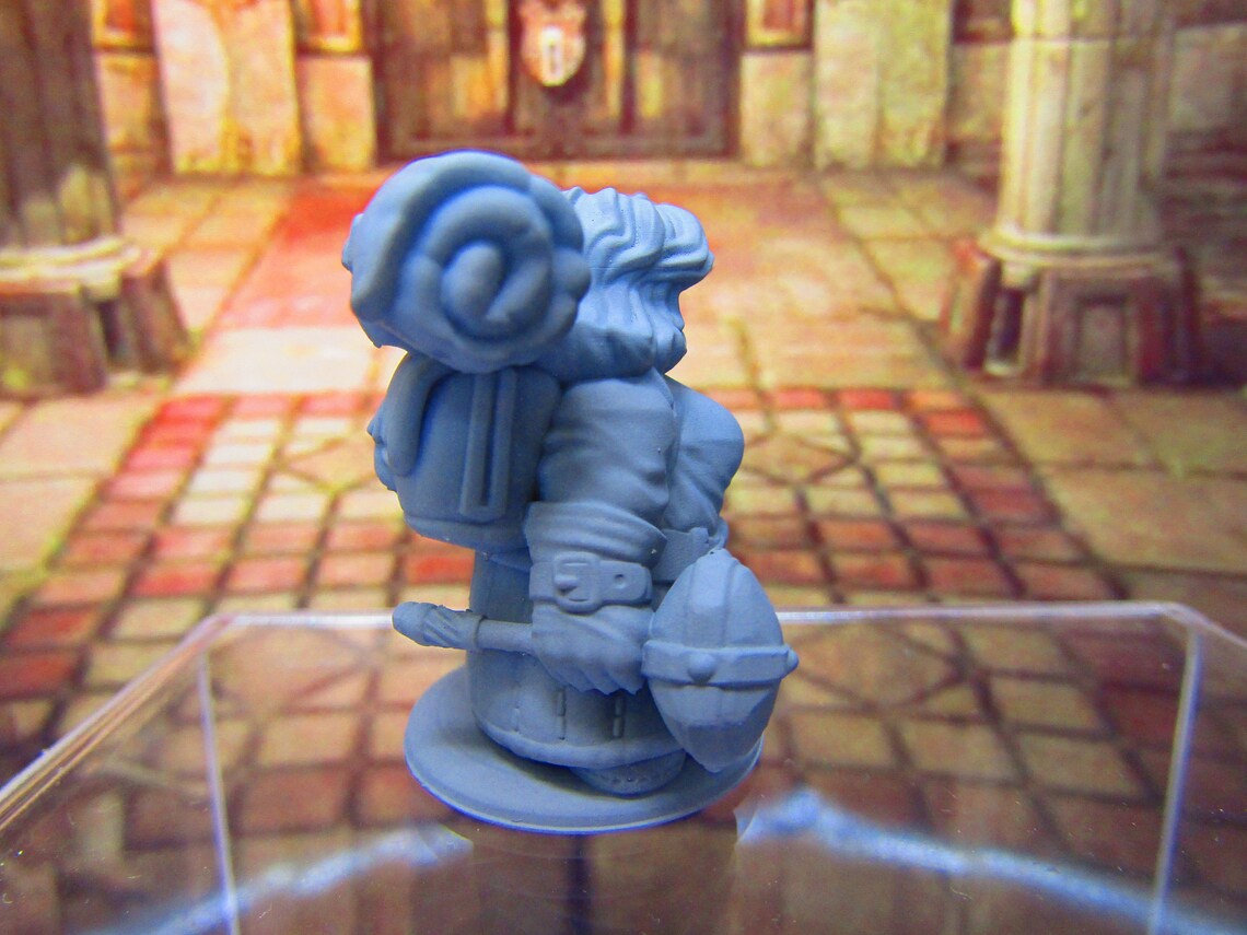 Female Dwarven Artificer Archaeologist Mini Miniature Dwarf 3D - Etsy