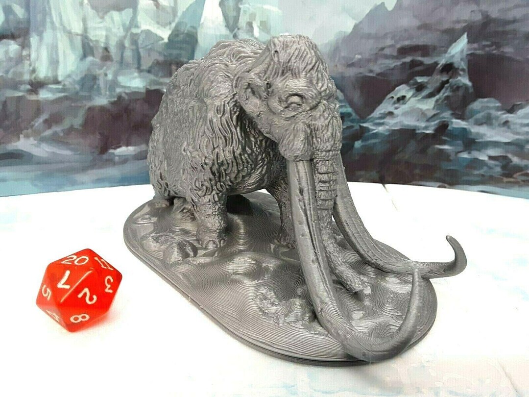 Woolly Mammoth Miniature Mini Figure Tabletop Game Piece Dungeons ...