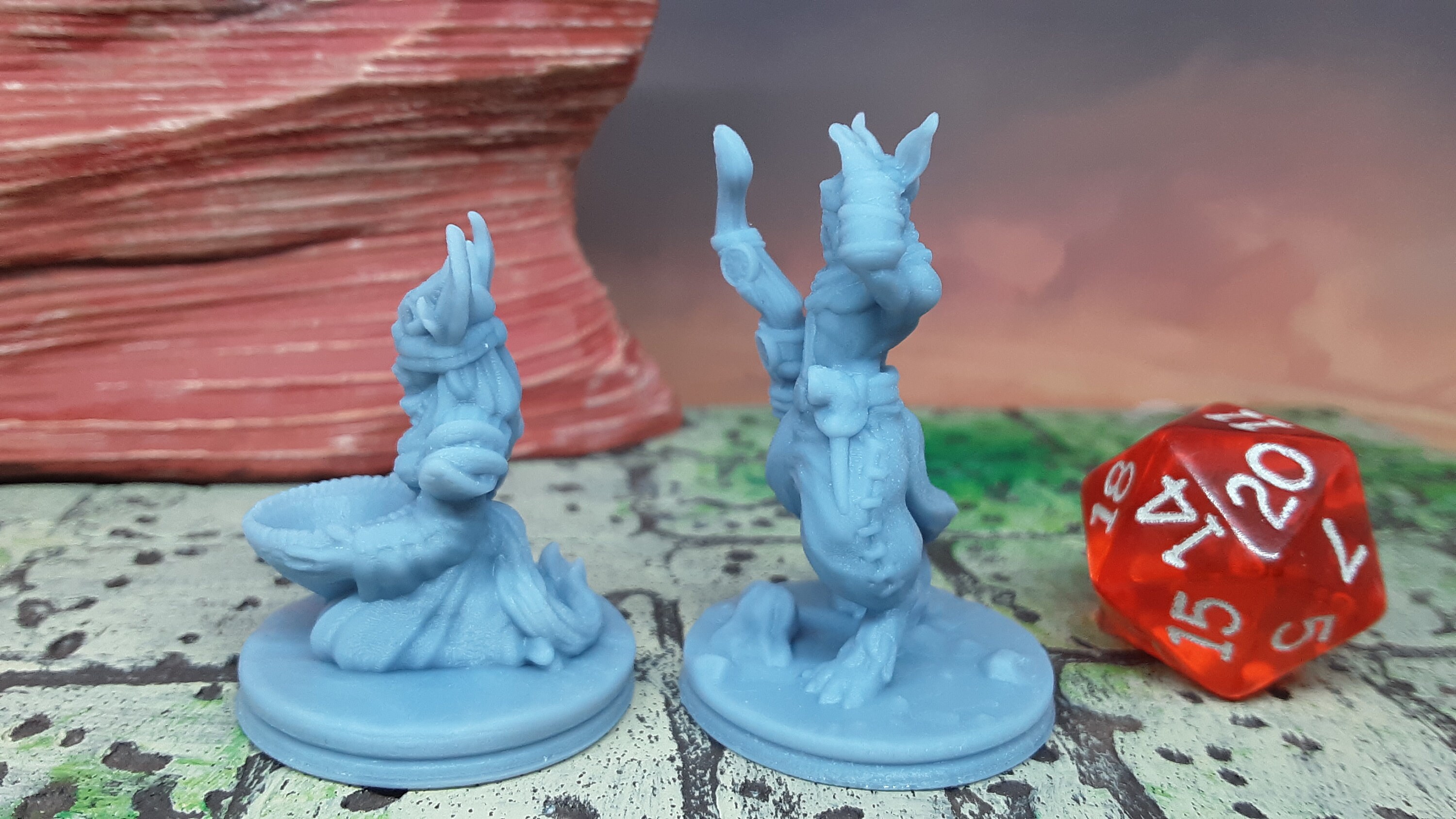 Catfolk Pair Seer and Guide Mini Miniatures 28mm Figure RPG | Etsy