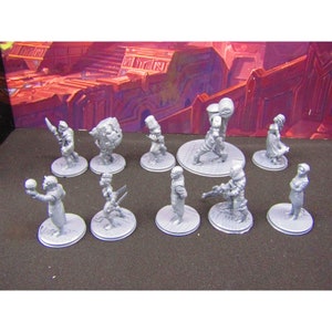 10pc Titus X Sci Fi Set 8 Mini Miniature Model Character Figure 28mm ...