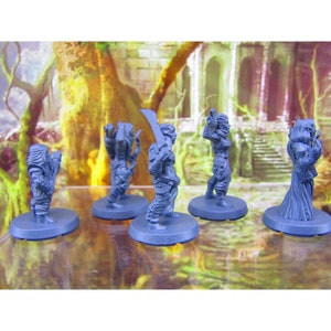 5pc Player Characters Dwarf, Elf, Half Orc, Half Elf, Human Mini ...