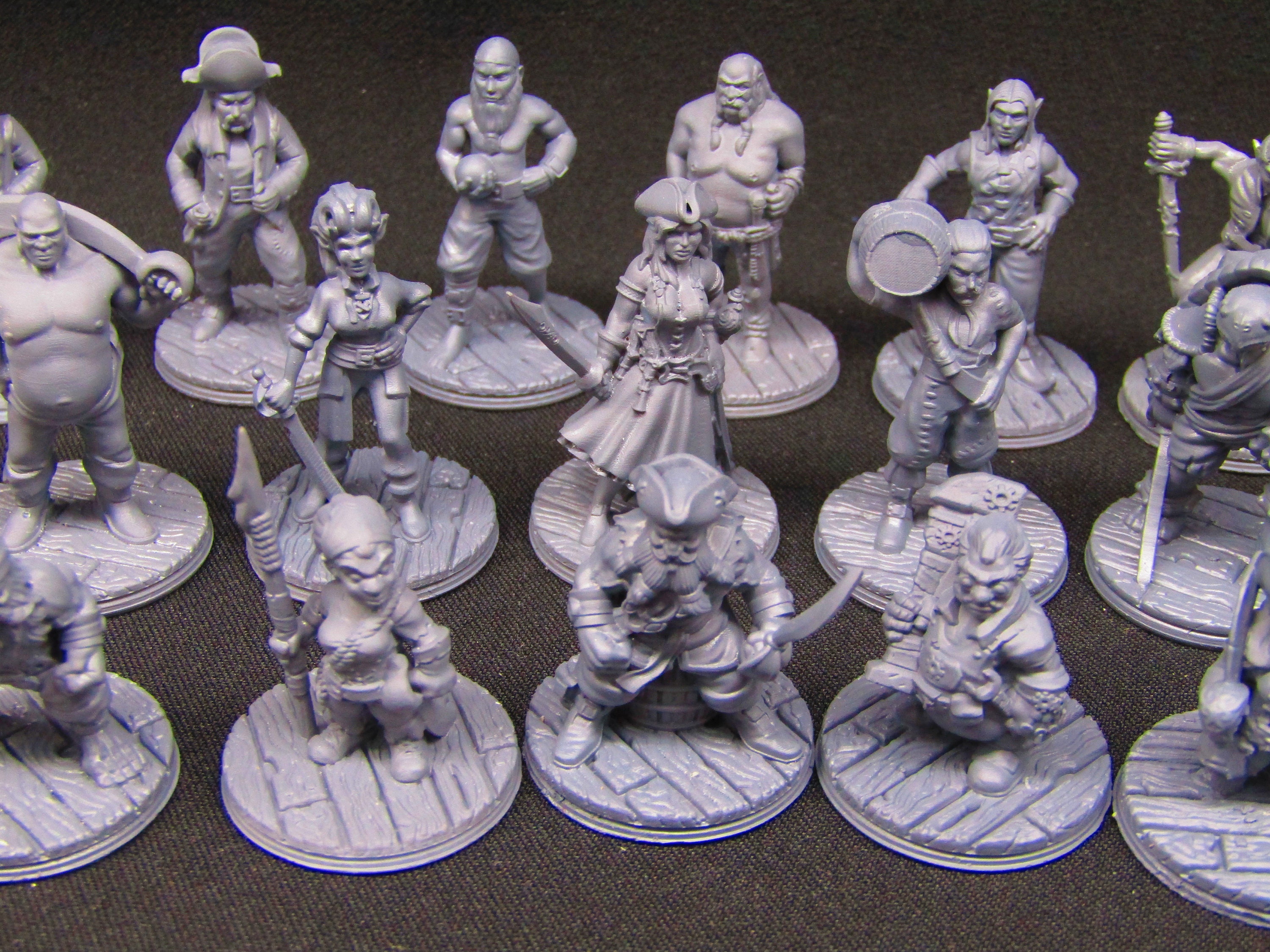 27pc Pirate Set Mini Miniature Figure 3D Printed Model 28/32mm - Etsy
