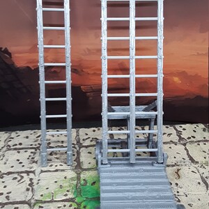 Siege Ladders Scale Castle Wall 28mm Scale Scatter Terrain 3D Printed ...