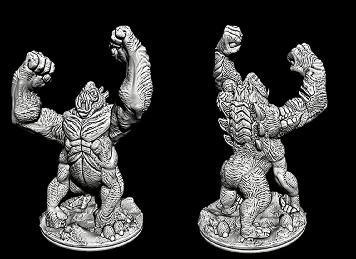 Alien Ape Gorilla 4 Armed Mutant Monster Encounter Mini | Etsy