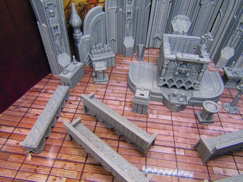26pc Church Monastery Cathedral Set Scatter Terrain Scenery Tabletop ...