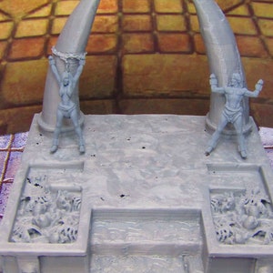 Cultists Sacrificial Torture Altar & Sacrifice Victims Scene Scenery ...