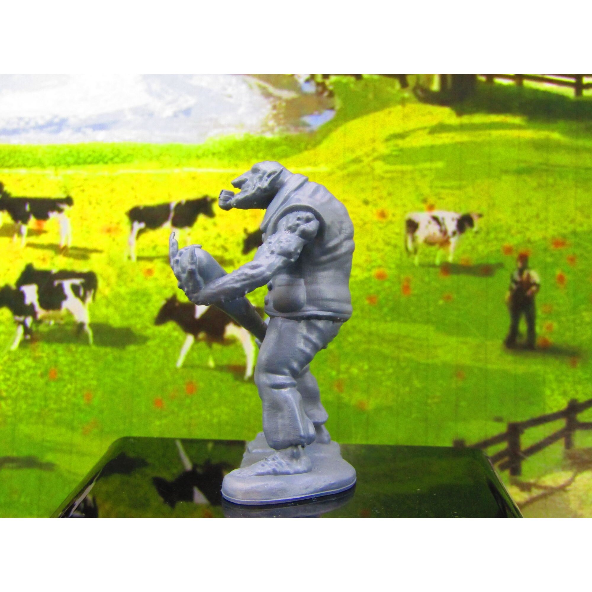 Gangster Troll Smoking Pipe W/ Bat Monster Encounter Mini - Etsy