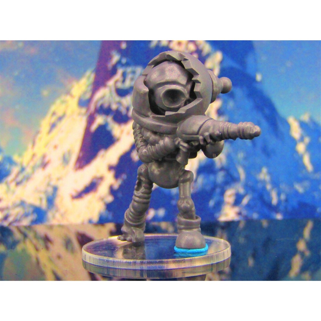 Skeletal Zeta Alien Invader C Mini Miniature Model Character Figure ...