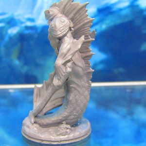 Merrow Merman Monster Creature W/ Sword Mini Miniature Figure 3D ...
