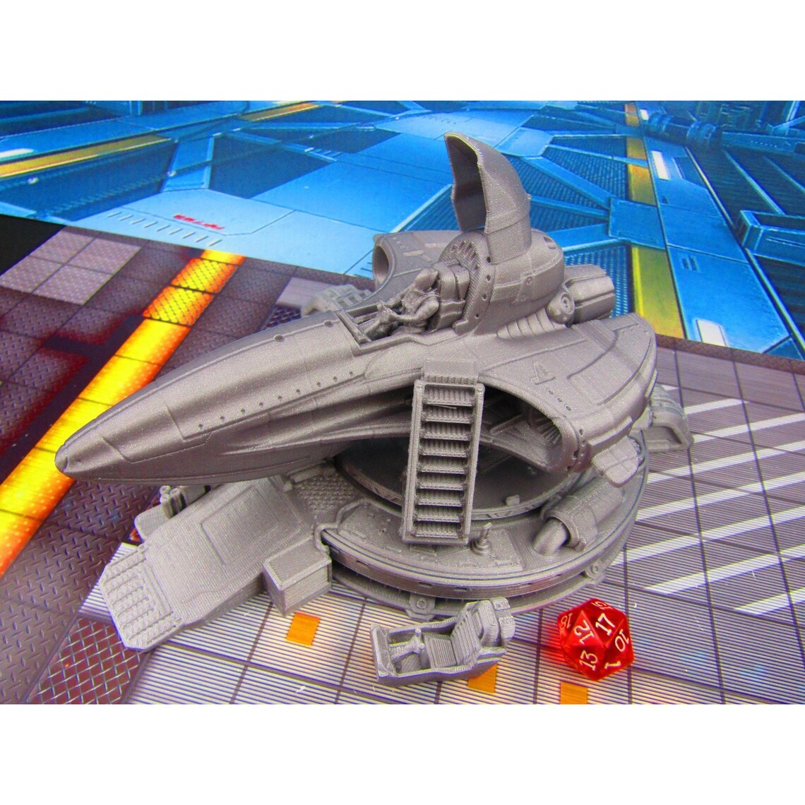 Space Ship Landing Pad w/ Starship Scenery Scatter Terrain 3D | Etsy