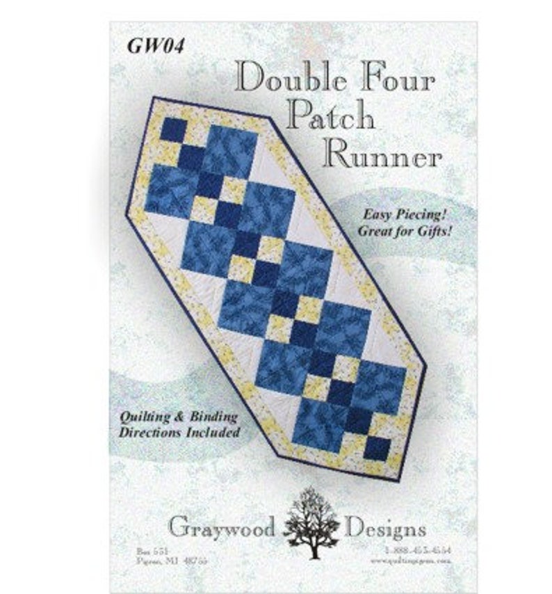 Quilting Pattern: Double Four Patch Table Runner - Etsy