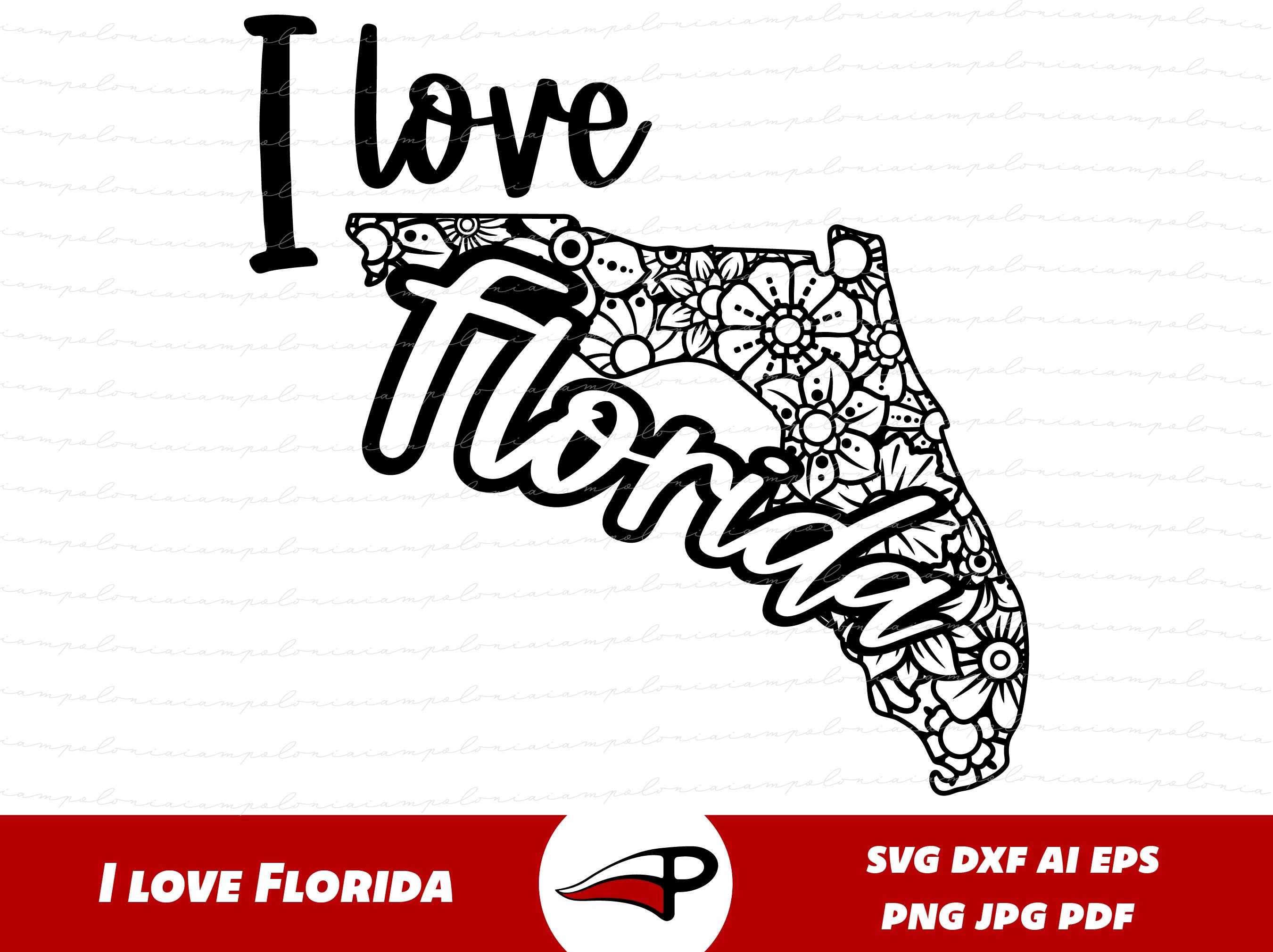 Florida SVG, I Love Florida PNG, Florida Clipart, FL Sticker, Floridian ...