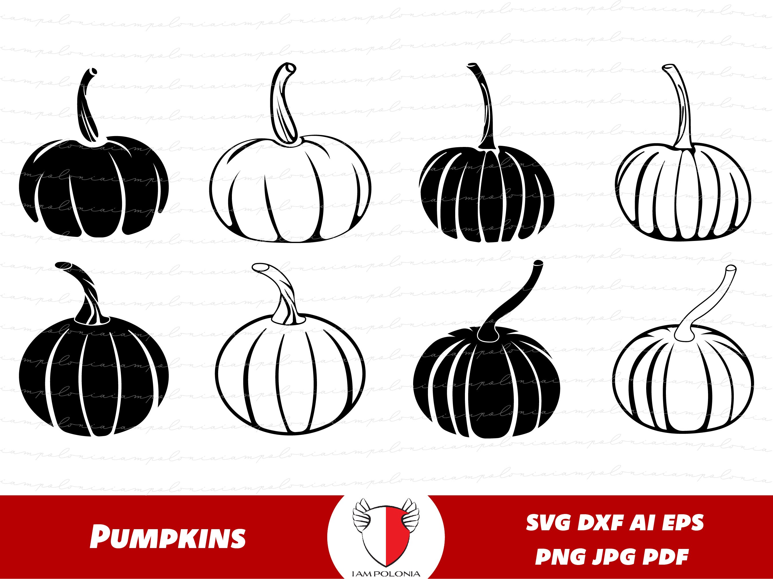 Pumpkin SVG Bundle: Halloween Clipart, Cutting Files (commercial Use ...