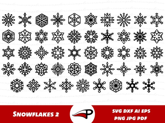 Snowflake SVG Bundle Merry Christmas Svg Xmas Ornament Cut - Etsy