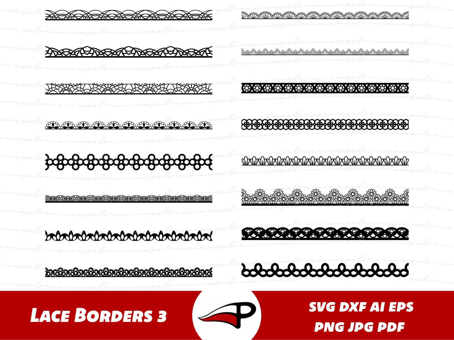 Lace Borders SVG Bundle Simple Lace Paper Ribbons Png - Etsy