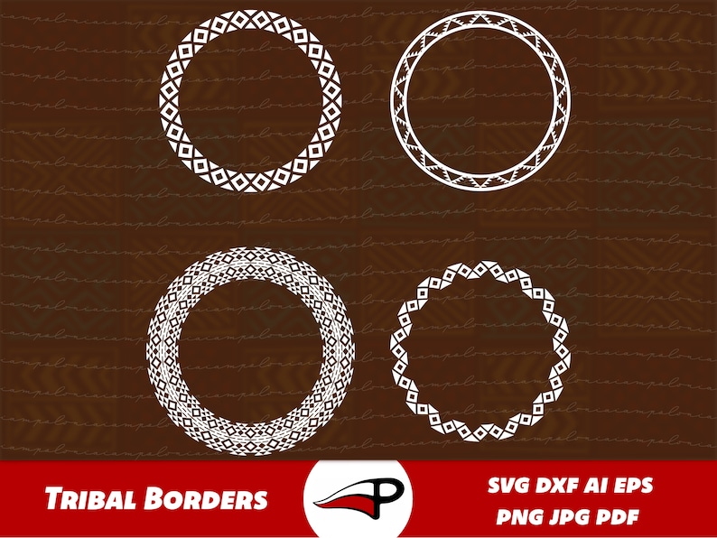 Tribal Circle Border SVG Aztec Inspired Pattern PNG Native - Etsy