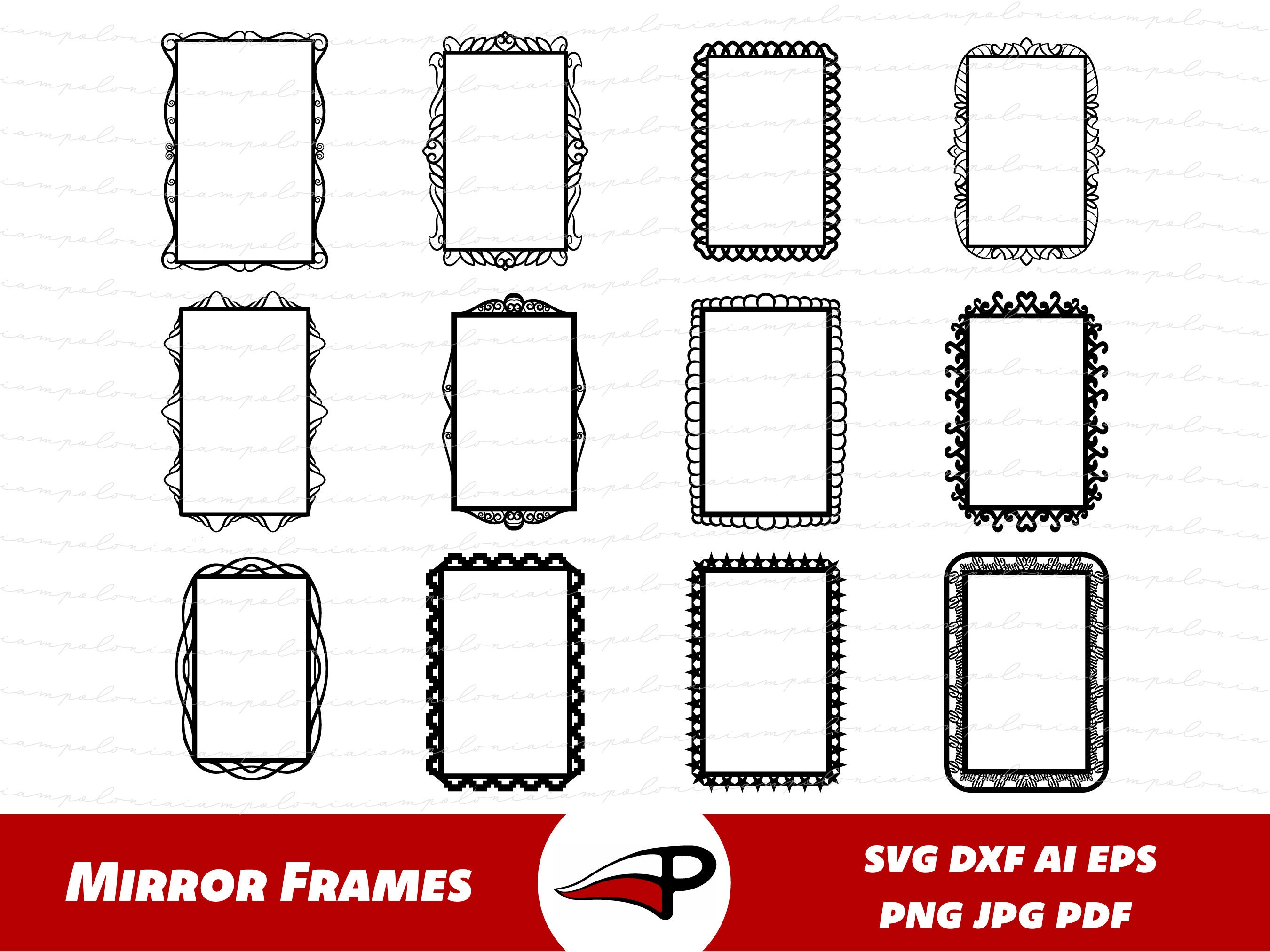Frame SVG Bundle Mirror SVG Bundle Frame Cut File Frame | Etsy Australia