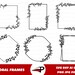 Floral Frame Svg Bundle Rectangle Frame Png Floral Border - Etsy Canada