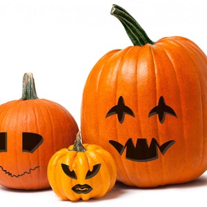 DIY Jack O Lantern Bundle, Halloween Faces Bundle, Scary Faces SVG ...